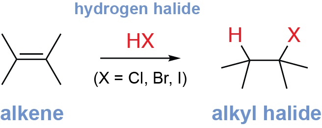 Alkene Hydrohalogenation (Alkene + HX) – Periodic Chemistry