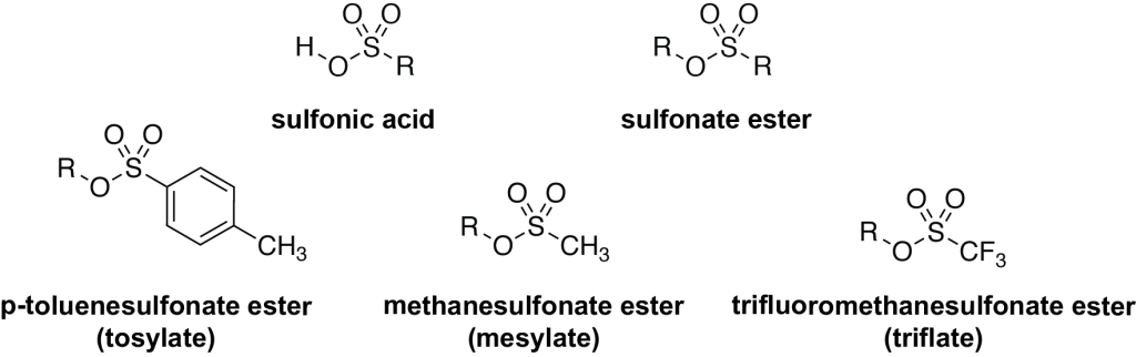 Sulfonate Esters – Periodic Chemistry